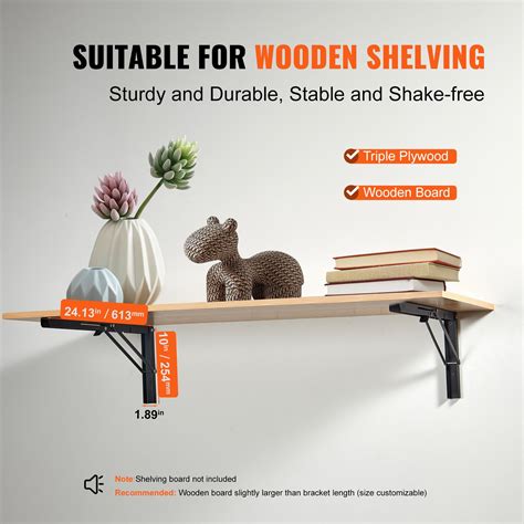 Vevor Shelf Bracket Foldable 24” L 2 Pcs Heavy Duty Floating Shelf