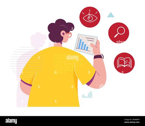 Business Process Data Analysis And Documentation Abstract Illustration As Eps 10 File Stock