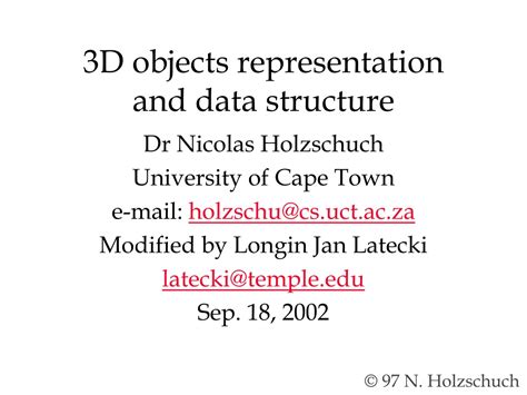 Ppt 3d Objects Representation And Data Structure Powerpoint