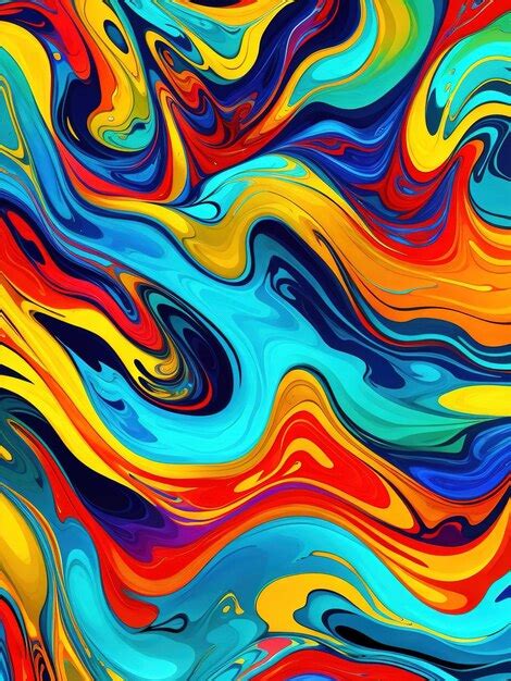 Premium Ai Image Fluid Textures Wallpaper