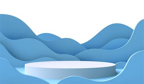 둥근 색상 받침대 또는 연단 다채로운 미니멀 컨셉 디자인 전시 프리젠 테이션 제품에 대한 추상현대 미술 일러스트레이션 3d 렌더 디스플레이 쇼케이스 트렌디 한 배경 템플릿