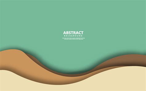 Minimal Green Wave Shape And Cream Papercut Background 11998330 Vector Art At Vecteezy