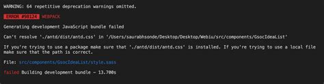 Can T Resolve Antd Dist Antd Css In Gsocidealist Component Issue