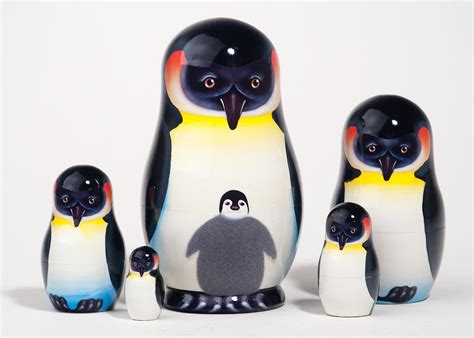 Emperor Penguin Nesting Doll 5pc5 Toys And Games