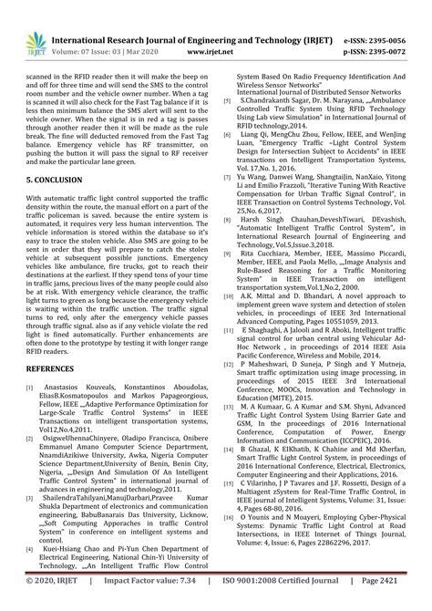 Irjet Smart Traffic Control System Using Rfid Pdf