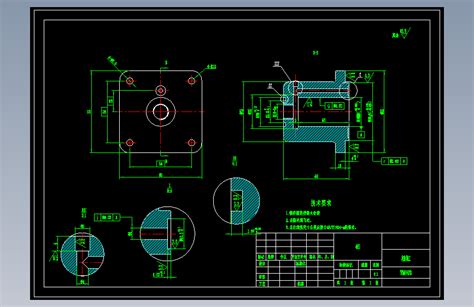 油缸 Autocad 2004 模型图纸下载 懒石网