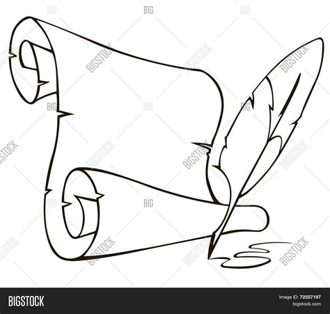 Old Paper Scroll Drawing