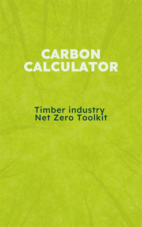 Carbon Calculator Timber Development UK