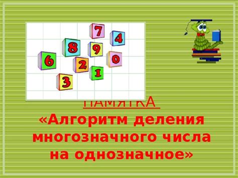 УМК Гармония Математика 4 класс Памятка Алгоритм деления многозначного