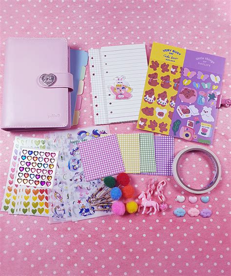 고블린샵 6공 다이어리 꾸미기 세트 어린이 다이어리 초등학생 일기장 다꾸 스티커 육공 커버 고블린