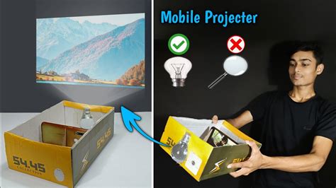 How To Make Projector At Home Easy Diy Mobile Projector Without Magnifying Glass Youtube