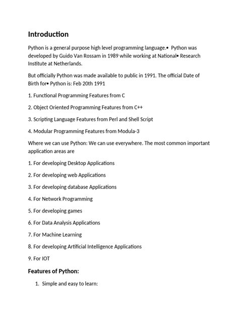 1 Introduction Pdf Python Programming Language Software