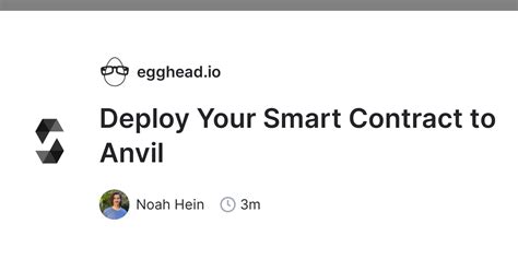 Deploy Your Smart Contract To Anvil