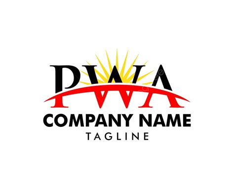 Letra Inicial Pwa Logo Plantilla Diseño Alfabeto Letra Simple Vector Png Alfabeto Simple