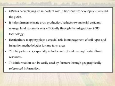 Geographic Information System Gis And Its Application In Precision Farming Pdf Agriculture