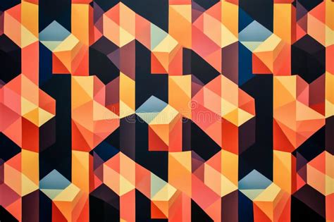 Colorful Geometric Patterns Create A Vibrant And Engaging Visual Experience In Abstract Art