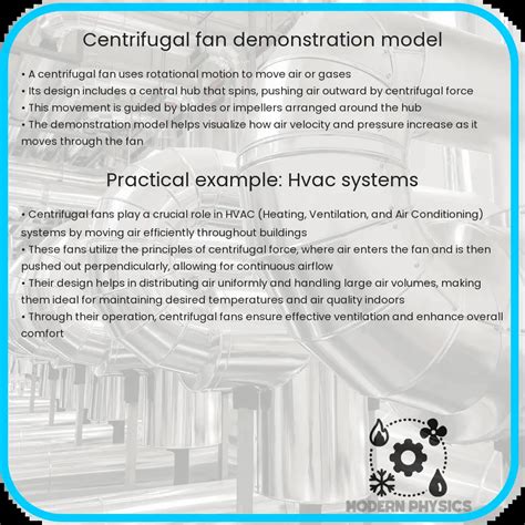 Centrifugal Fan Model Physics Demonstration And Efficiency
