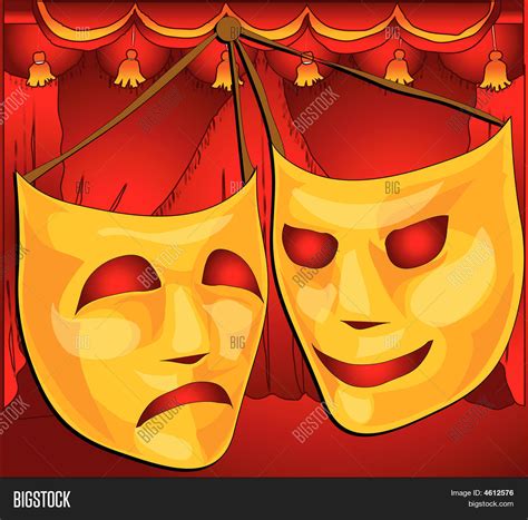 Theatre Masks Vector And Photo Free Trial Bigstock