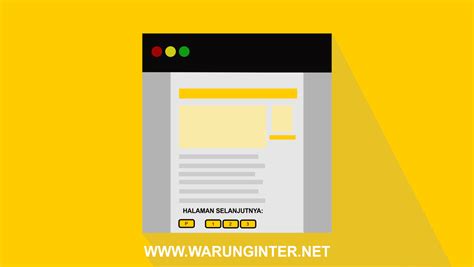 Cara Membuat Pagination Di Blogger Warung Internet