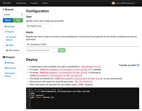 Strider — Continuous Deployment To Any Server Via Ssh