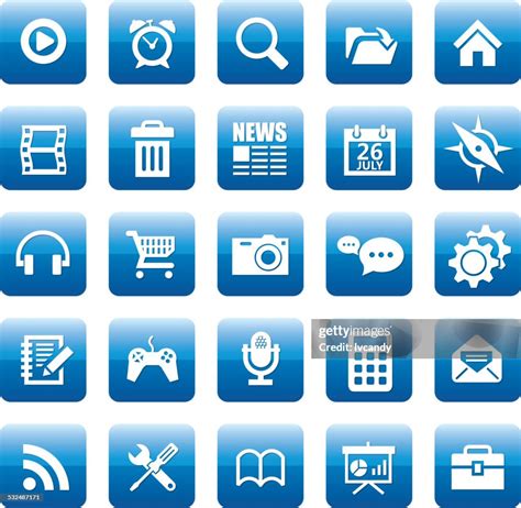Blue Icons Design High Res Vector Graphic Getty Images