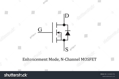 Vector Electronic Circuit Symbol Enhancement Mode Stock Vector Royalty Free 2183841741