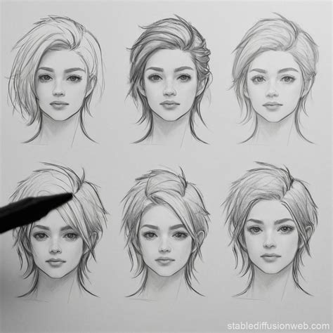 Hair Tips Illustration Demonstration Stable Diffusion Online