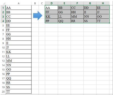 How To Convert Vector Single Row Or Column To Matrix In Excel