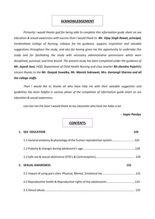 An Information Guide Sheet Sex Education Sexual Awareness Pdf Sexual Conditions Sexual Health