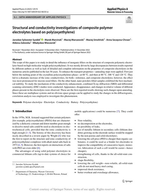 Structural And Conductivity Investigations Of Composite Polymer Electrolytes Based On Poly