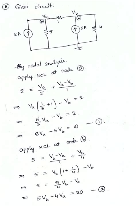 2 Find Va And Vb Using Nodal Analysis This Is An Example Of A