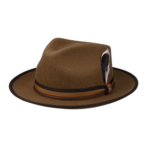 Chapeau Fedora Feutre Laine Cognac Stetson Reference 18338