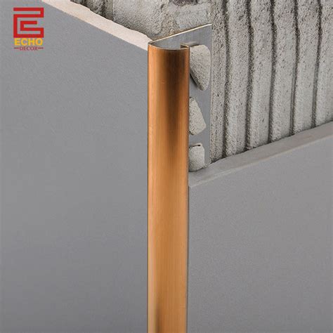 Polished Brass Tile Edging Angle Trim For Tiles Echotiletrim