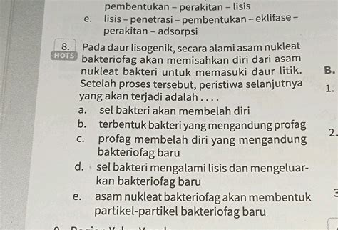 Pembentukan Perakitan Lisis E Lisis Penetrasi StudyX