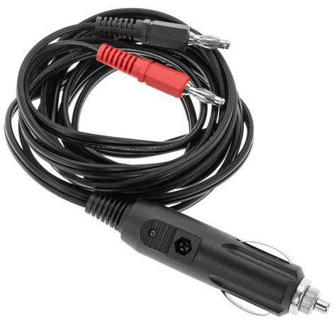 Adapter For Car Cigarette Lighter To Two Male Banana Plugs Cablematic