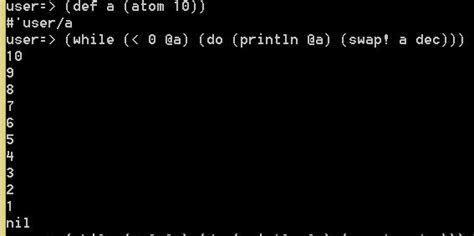 Clojure Loop Doseqdotimes While Loop Recur Reshmeeauckloo