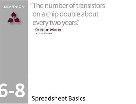 Spreadsheet Basics Learnica