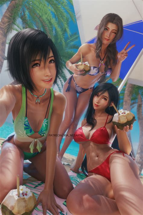 Ria Neearts Aerith Gainsborough Tifa Lockhart Yuffie Kisaragi Final