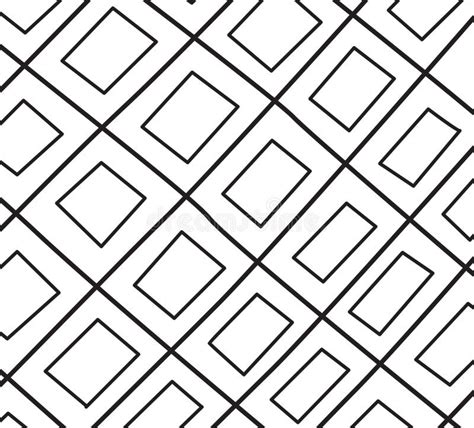 Black And White Hand Drawn Rectangle Line Pattern Background Stock Vector Illustration Of
