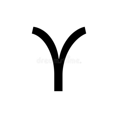 Upsilon Greek Alphabet Design Trendy Stock Vector Illustration Of