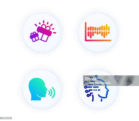 열 다이어그램 인간의 노래 및 선물 아이콘 세트 인공 지능 기호 벡터 그래프에 대한 스톡 벡터 아트 및 기타 이미지 그래프