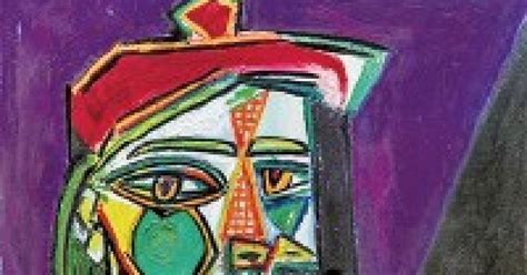 그림이 있는 아침 베레모와 격자무늬 드레스를 입은 여인