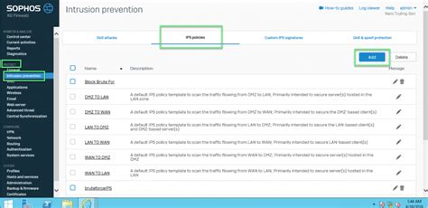 Sophos XG How To Configure Anti Brute Force Features Of IPS On Sophos