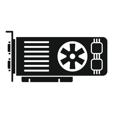 Video Card Cooler Icon Simple Vector Computer Gpu Vector Art At Vecteezy