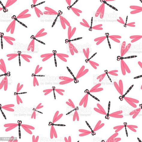 흰색 배경에 색상 잠자리와 원활한 패턴 로맨틱 벡터 일러스트레이션 사랑스러운 만화 캐릭터 초대 카드 직물 직물에 대한 템플릿 디자인 낙서 스타일 0명에 대한 스톡 벡터 아트