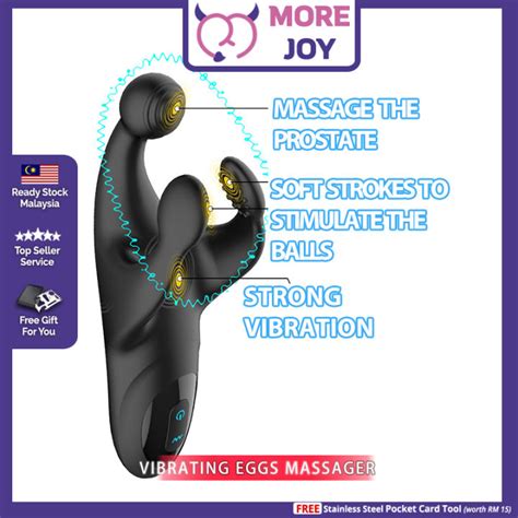 Three Prong Slapping Vibrating Balls Testicles Prostate Massage Adult