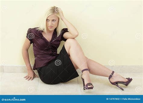 Barefoot Woman Sitting Legs Crossed