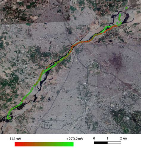 Spatial Variations In Oxidation Reduction Potential Mv For An