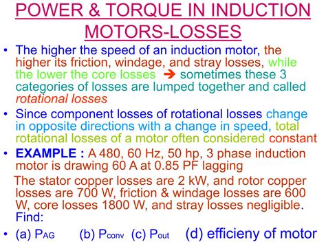 Induction Motor Rotor Circuit Model And Energy Conservation Ppt