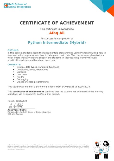 Afaq Ali On Linkedin Python Redischoolmunich Redi